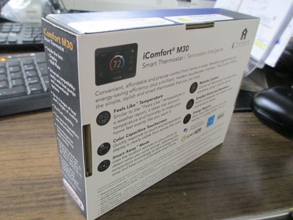 Lennox iComfort M30 Universal Smart 4.3" LCD Color Display Programmable ...