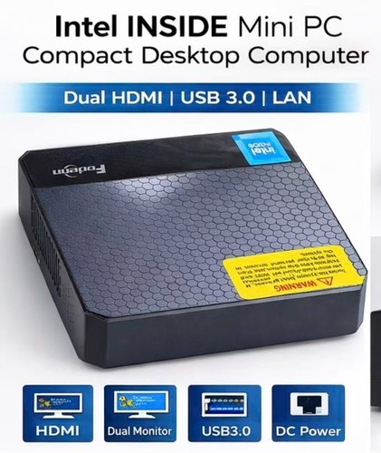 Mini Desktop PC Intel Inside Dual HDMI Small Form Factor Office Home ...