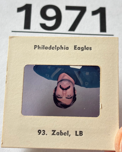STEVE ZABEL 1971 NFL Transparency TV/MEDIA SLIDE PHILADELPHIA EAGLES ...