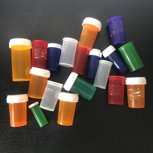 Lot 19 Empty Prescription Pill Bottles Medicine Pop Safety Caps Set ...
