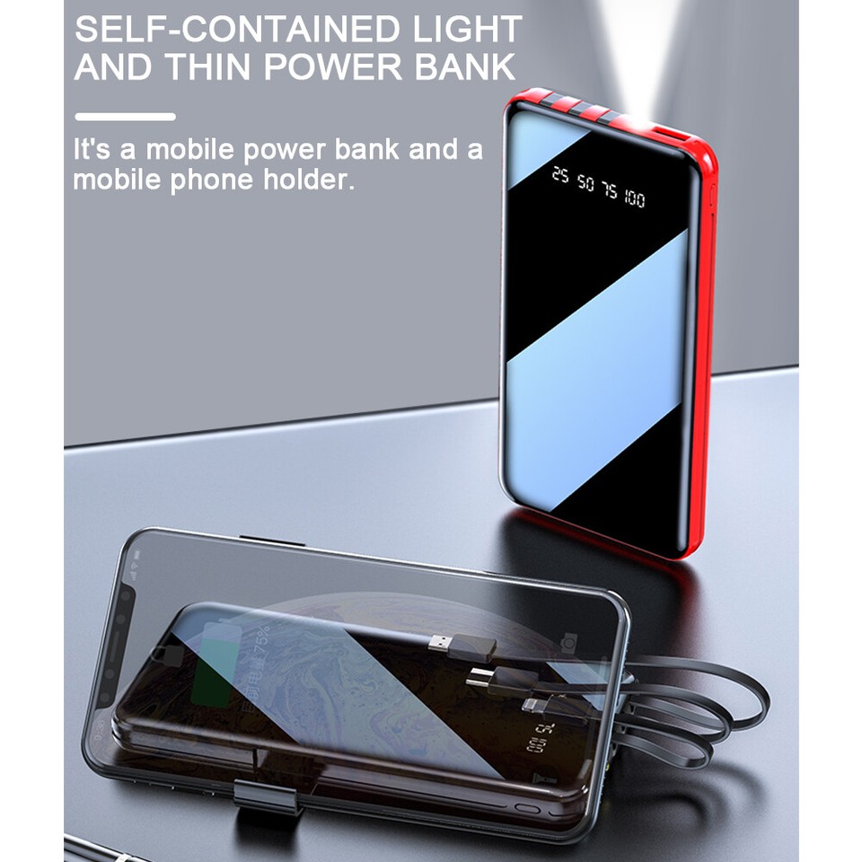 USB Power Bank 900000mah Portable External Battery Backup Charger Fast ...