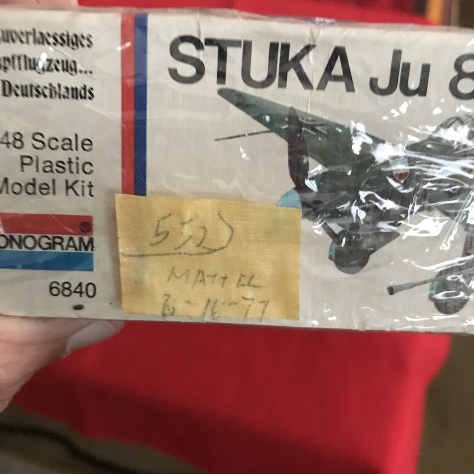 NEW SEALED - 1973 Monogram Stuka Ju 87G-1 Model Kit #6840 Estate Find | eBay