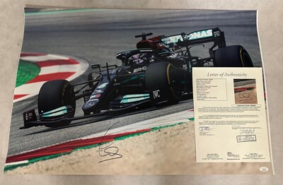 Sir Lewis Hamilton Hand Signed HUGE 20"x 30" Photo + JSA COA * BUY ...