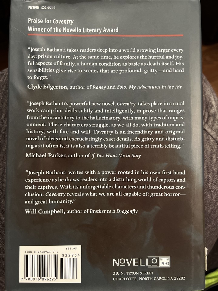 COVENTRY PRISON by Joseph Bathanti Prisoner Life Culture B6 ...