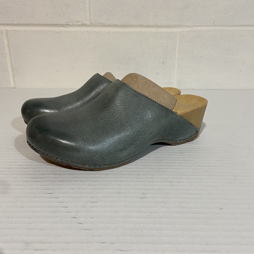 Dansko Talulah Milled Burnished Slip On Open Back Mule Clog Denim EU36 ...
