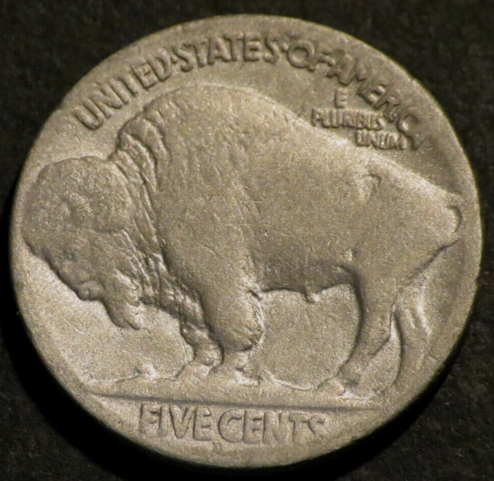 1917 D Buffalo Nickel Semi-Key Date Horn Details Holo-Restored Five 5c ...
