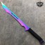 27" Rainbow Full Tang Blade Machete Tactical Katana Ninja Sword w ...