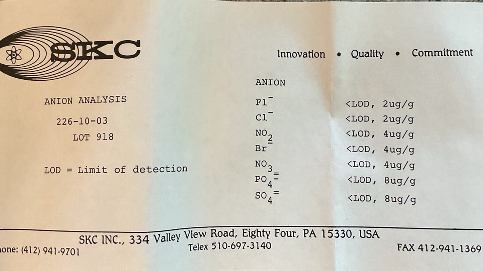 New Qty 10 SKC Sorbent Tube SILICA GEL TUBES Cat No. 226-10-03 | eBay