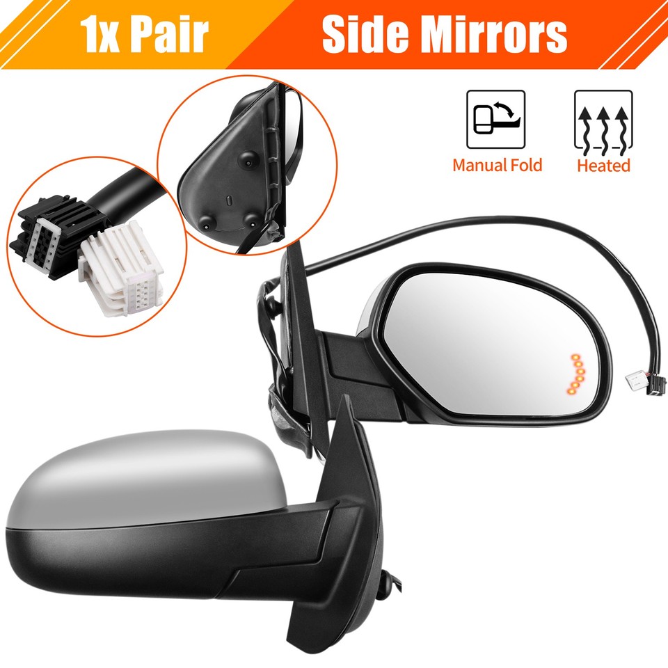 Right Chorme Power HeatedMemory Mirror Arrow Signal Light Fits 07-13 ...