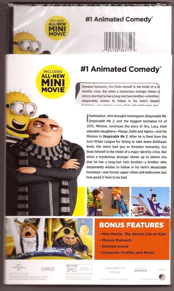 Despicable Me 3 Special Edition DVD Movie Family Kids Factory Sealed ...