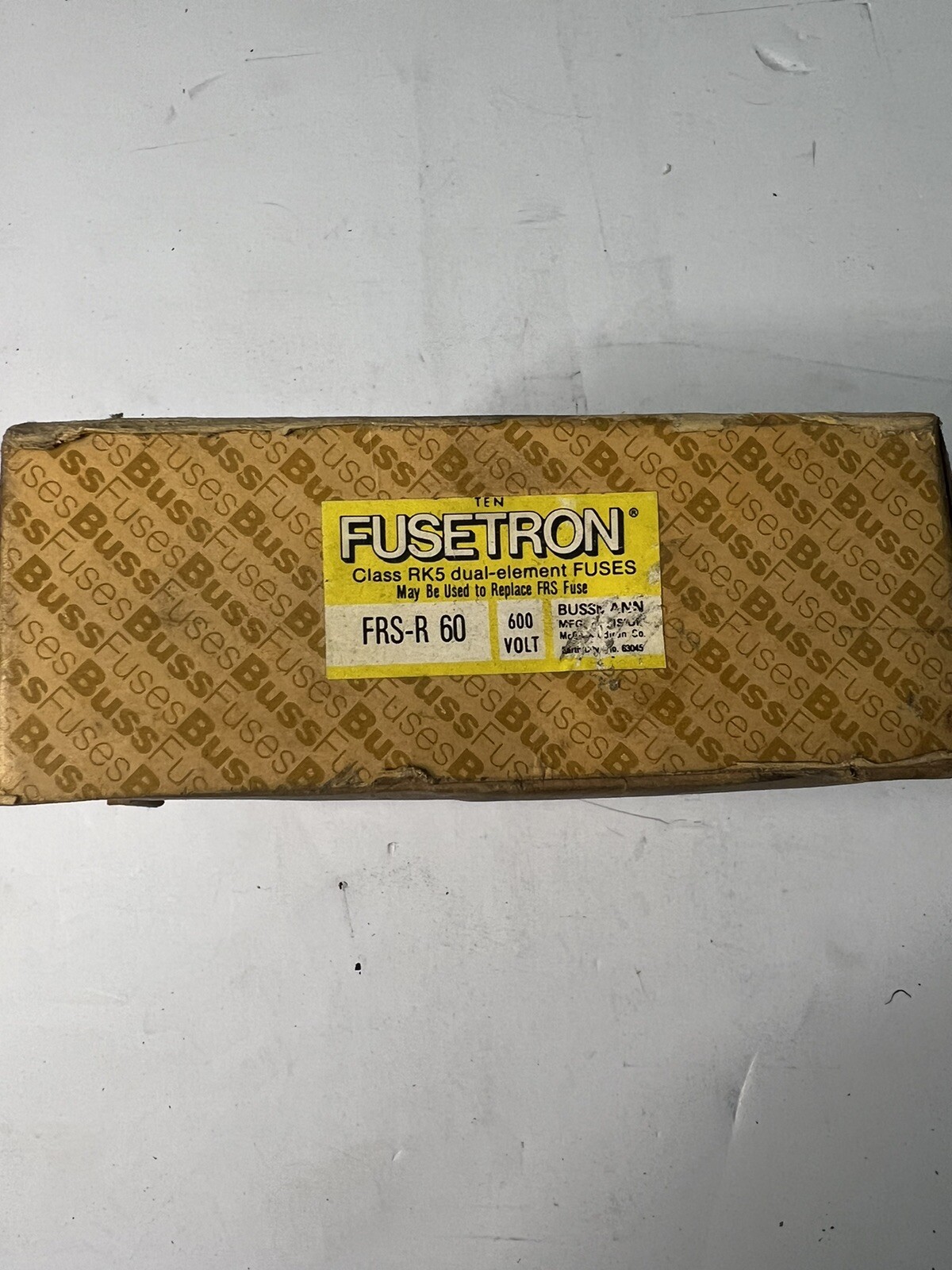 NOS Bussmann Fusetron FRS-R-60 600V Dual-Element TIME-DELAY FUSE QTY 10 ...