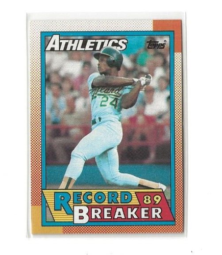 Rickey Henderson 1990 Topps- 89 Record Breaker- card # 7 / Oakland ...
