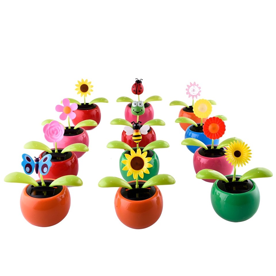Solar Dancing Toy Flower Assorted style Solar Powered Dancing Flower 6 ...