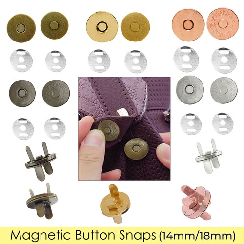 Magnetic Snap Clasp Buttons Fasteners Clothing Leather Jacket Coats ...
