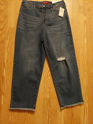 JENNIFER LOPEZ FLAWLESS SCULPT CROPPED JEANS HIGH RISE CURVY STRAIGHT ...