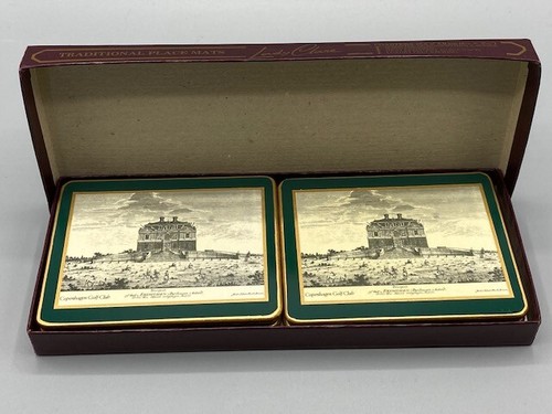 Lady Clare Coasters Set of 4 Hand Gilded Lacquered Copenhagen Golf Club ...