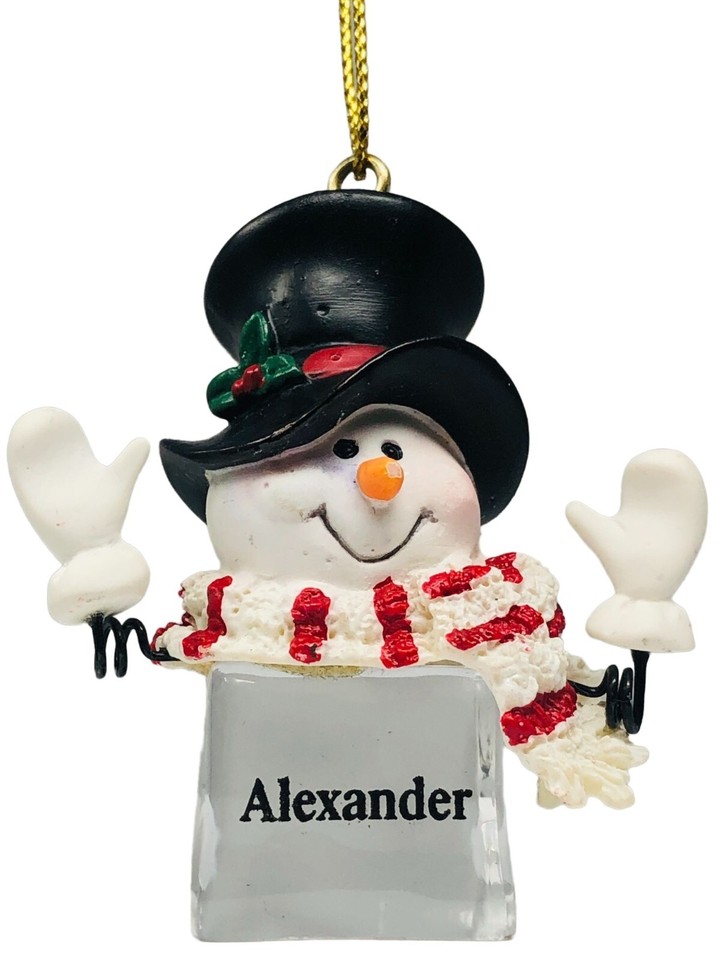 Ice Cube Snowman Christmas Ornament Personalized Names You Pick! | eBay