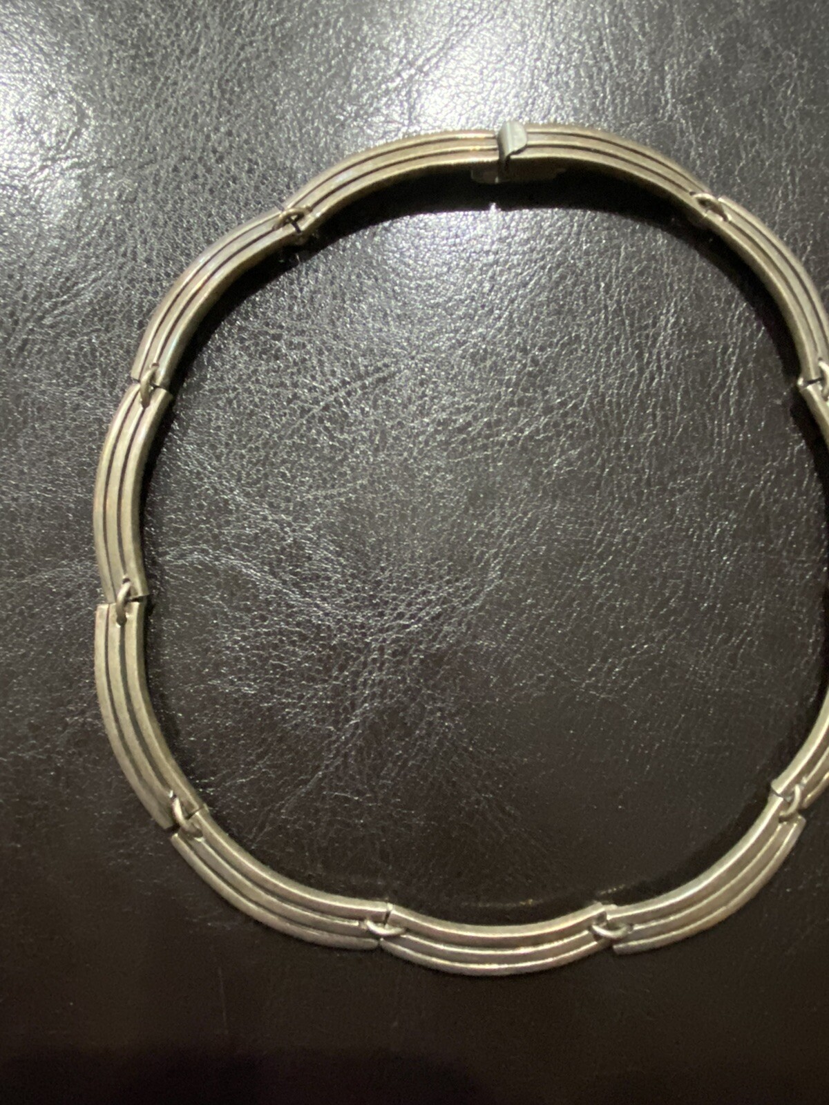 Sterling Silver Taxco Link Collar. - Gem