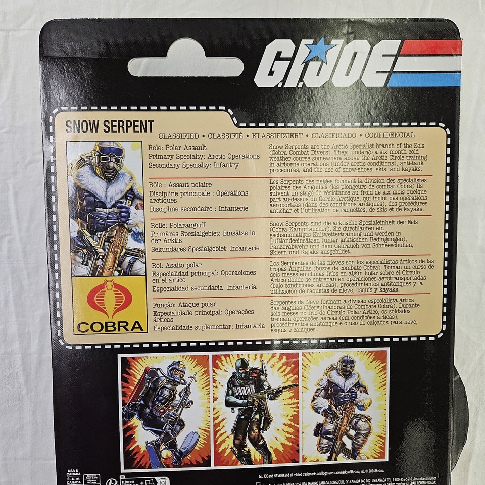 G.I. GI Joe Snow Serpent Classified Series Retro Carded 6-Inch Figure ...