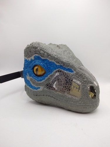 Jurassic World Dinosaur Chomp 'n Roar Mask Velociraptor Blue Raptor ...