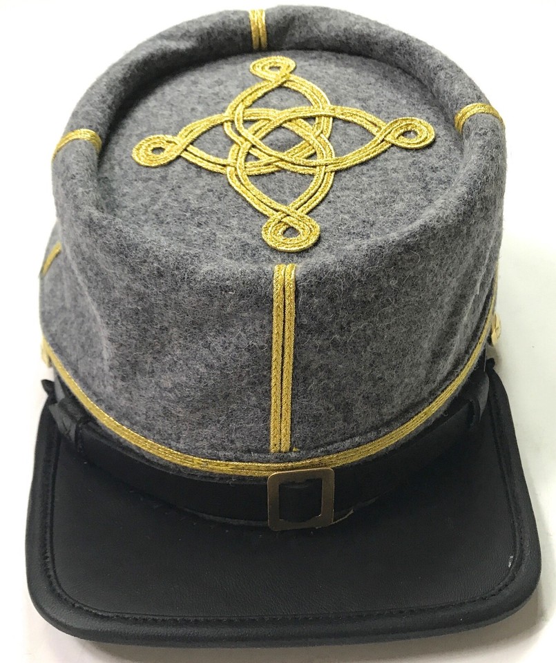 CIVIL WAR CONFEDERATE CSA CAPTAIN INFANTRY OFFICER KEPI FORAGE CAP ...