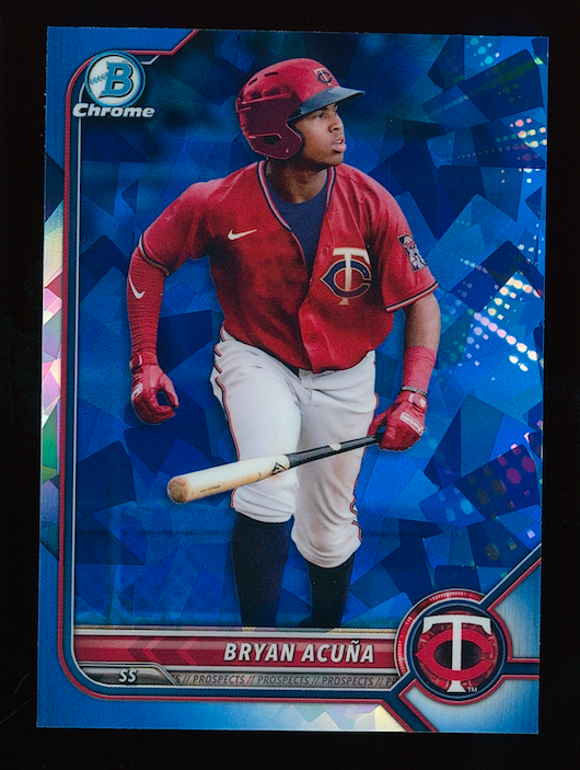 Bryan Acuna 2022 Bowman Chrome Draft Sapphire Edition Prospect #BDC-19 ...