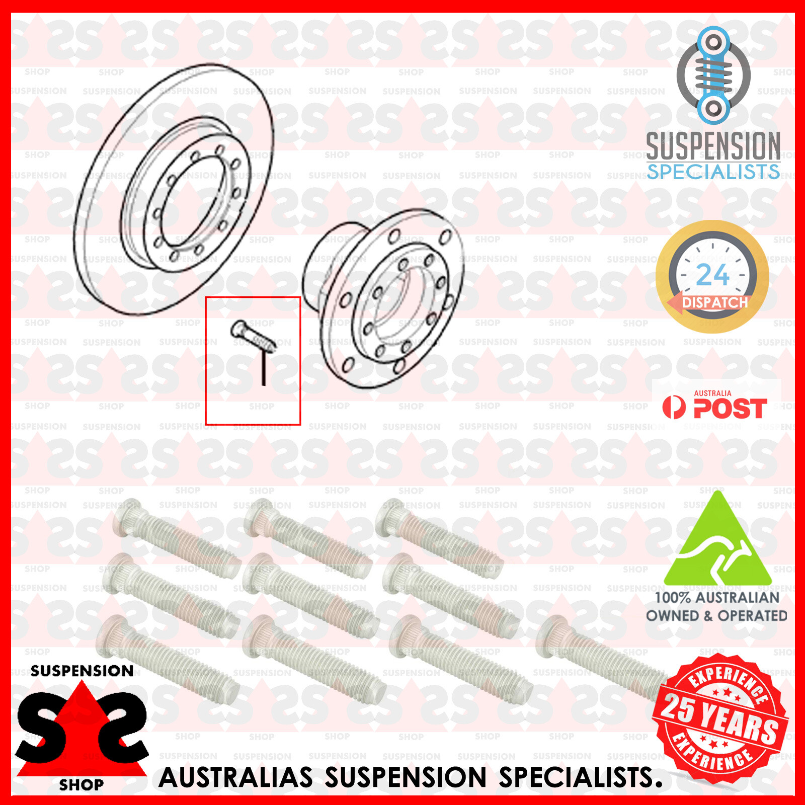 Rear Axle Wheel Stud Suit FORD Transit Bus (Fd_ _, Fb_ _, Fs_ _, Fz ...