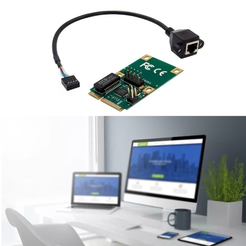 Mini PCIe to 1x RJ45 Ethernet Networking Card Efficient Internet ...
