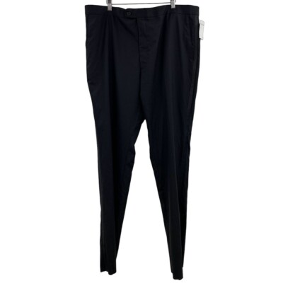 JB Britches Men's Torino Wool Flat Front Unfinished Hem Dress Pants ...