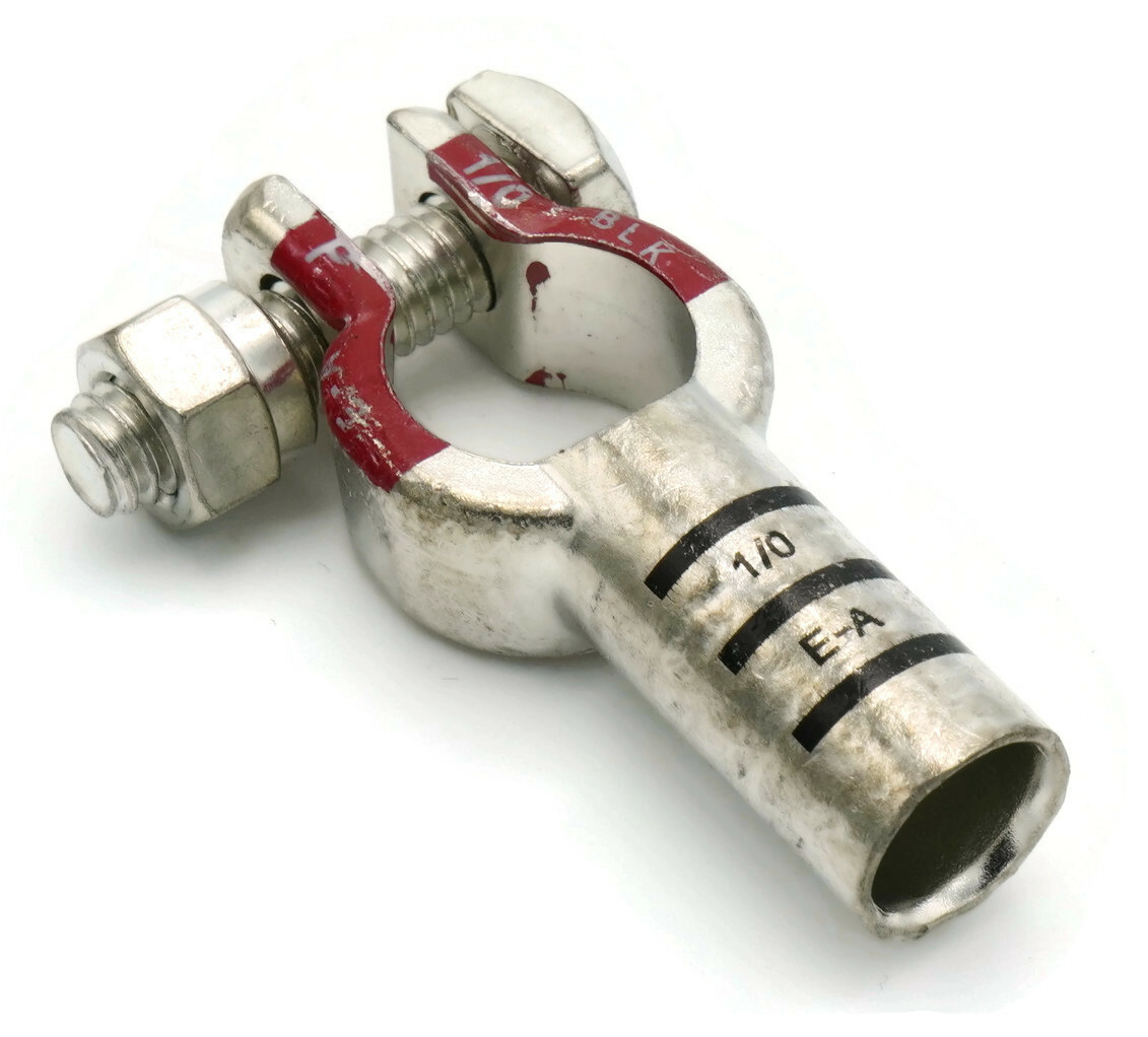 Straight Barrel Top Post Battery Terminal Cable Ends - Select Size ...