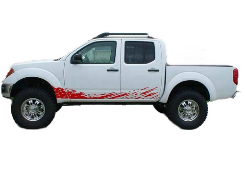 For Nissan Frontier Navara Graphics Mud Splash Stripes Car Sticker Side ...