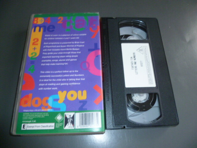 Watch And Learn - Further Fun With Letters And Numbers (VHS) for sale ...