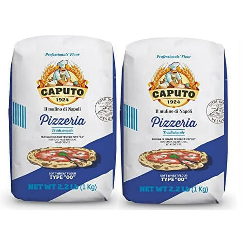 Antimo Caputo Pizzeria 00 Flour (Blue) 2.2 LB - Pack of 2 (Total 4.4 ...