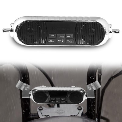 12V Motorcycle ATV Stereo Speakers System Audio Radio Remote Control ...