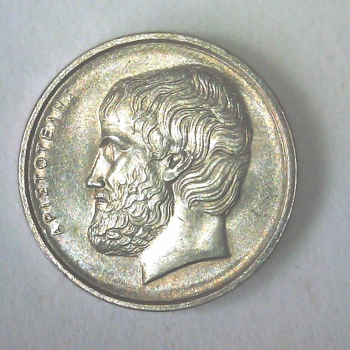 1982 Greece 5 Drachmes Coin KM#131 Greek World Exc. VF+ Coins Aristotle ...