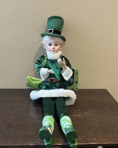 St Patrick's Day Irish Elf Female Shamrock Doll Shelf Sitter by ...