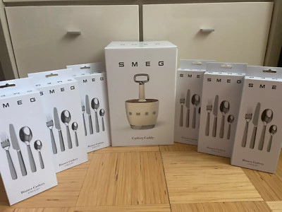 SMEG Cutlery Caddy Set 6x4 24pcs Cream | eBay