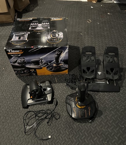 Thrustmaster T.16000M FCS Hotas Joystick, Throttle & Pedals Flight Sim ...