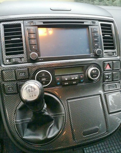 Cockpitdekor VW T5 MULTIVAN Climatronic ab Bj.2003-2009 in Carbon Look ...