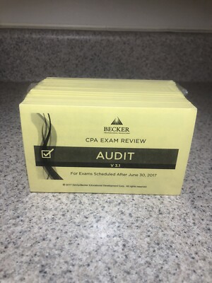 Becker CPA Exam Review Cards Audit V3.1 | eBay