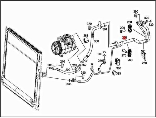 Genuine MERCEDES X166 GL-CLASS X166 GLS Refrigerant line 1668300300 | eBay