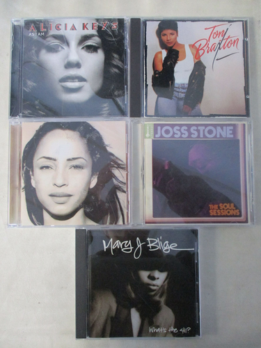 R&B/SOUL FEMALE ARTIST MUSIC CDS (SET OF 5) BLIGE JOSS STONE SADE BRAXTON KEYS | eBay