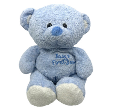 Ty Baby’s First Bear Blue Plush Lovey 2007 Sewn Eyes Teddy Stuffed | eBay