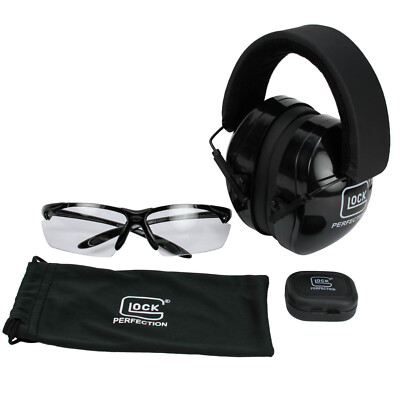 Glock Range Kit Eye/Ear Protection Logo Matte Black AP60220 | eBay
