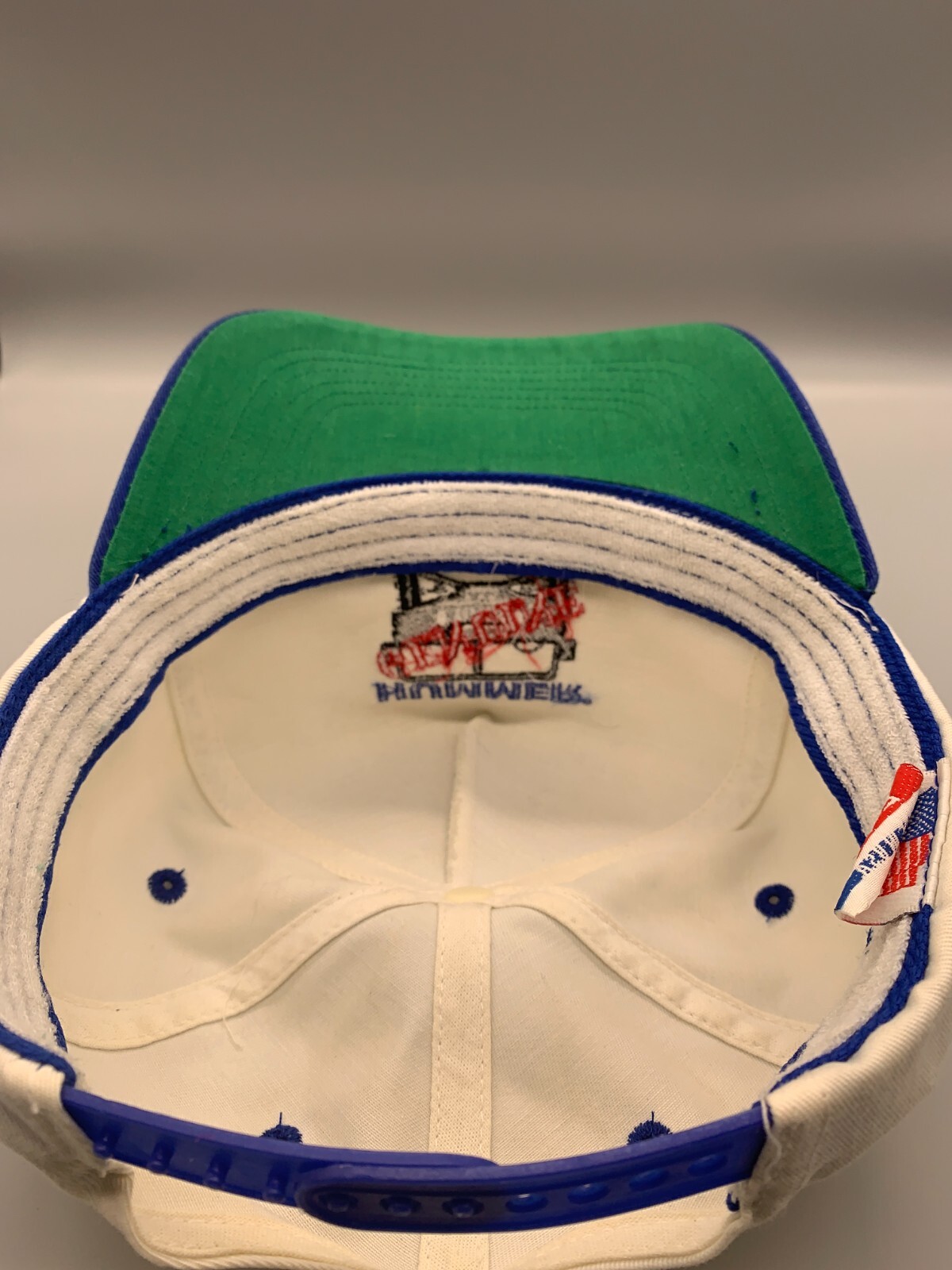 VINTAGE Hummer Hat Cap Snap Back White Blue Genuine P… - Gem