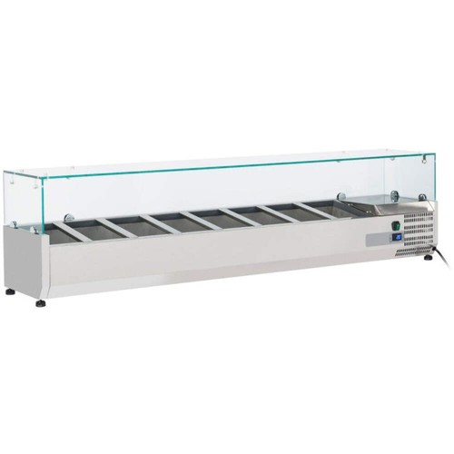 KRD Refrigerated Servery Prep Top 1800mm 9xGN1/4 Depth 330mm Salad bar ...