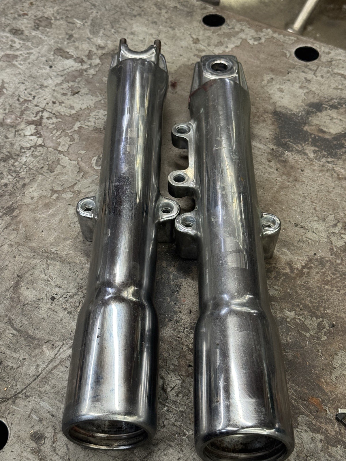 HARLEY FLST Heritage FATBOY SOFTAIL FORK LOWER LEGS Single Disc, OEM ...