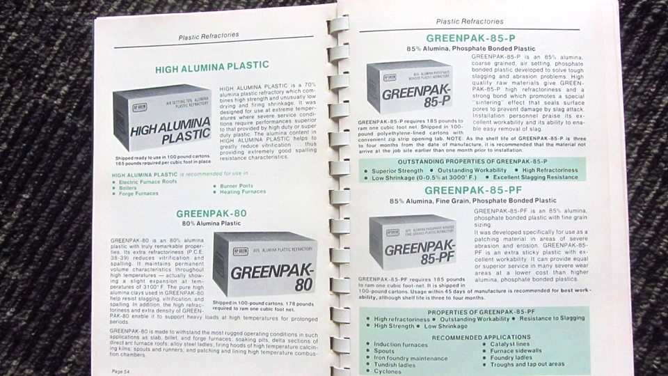 Vintage Rare AP Green Refractory Pocket Catalog Industrial Mexico ...