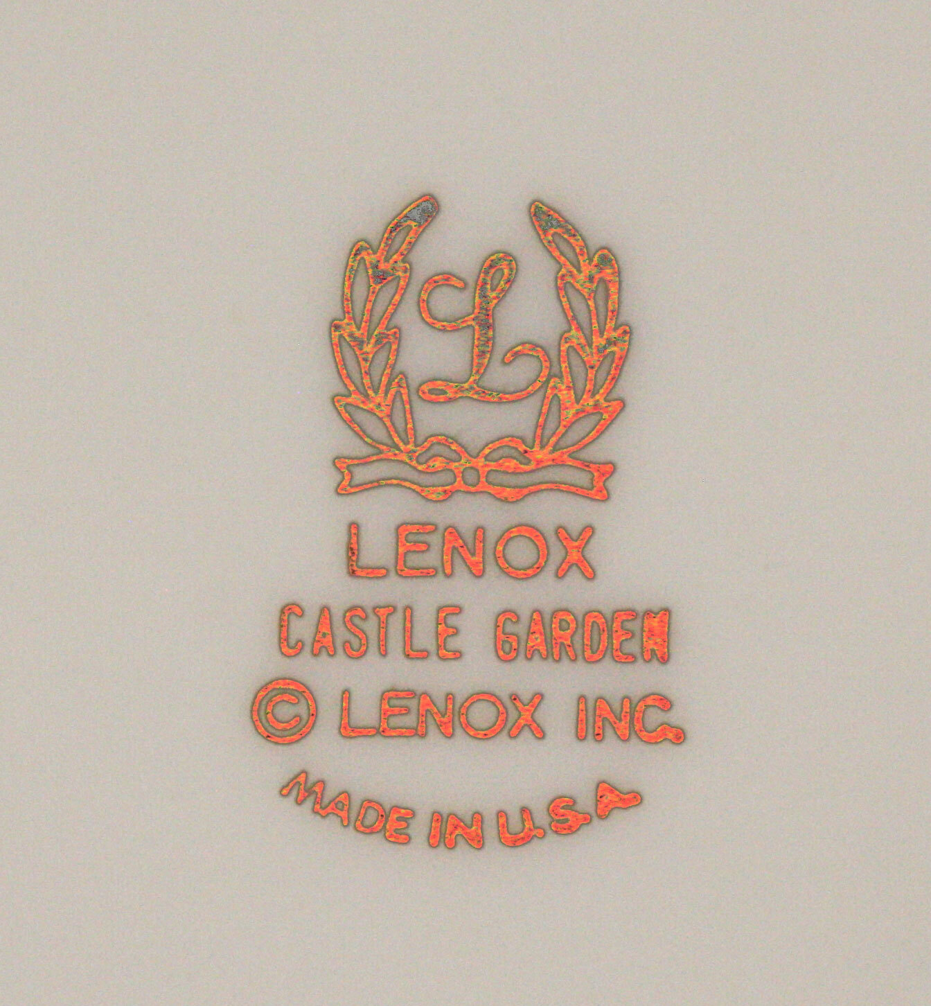 RARE! LENOX CHINA DIMENSION COLLECTION CASTLE GARDEN 5 PIECE PLACE ...