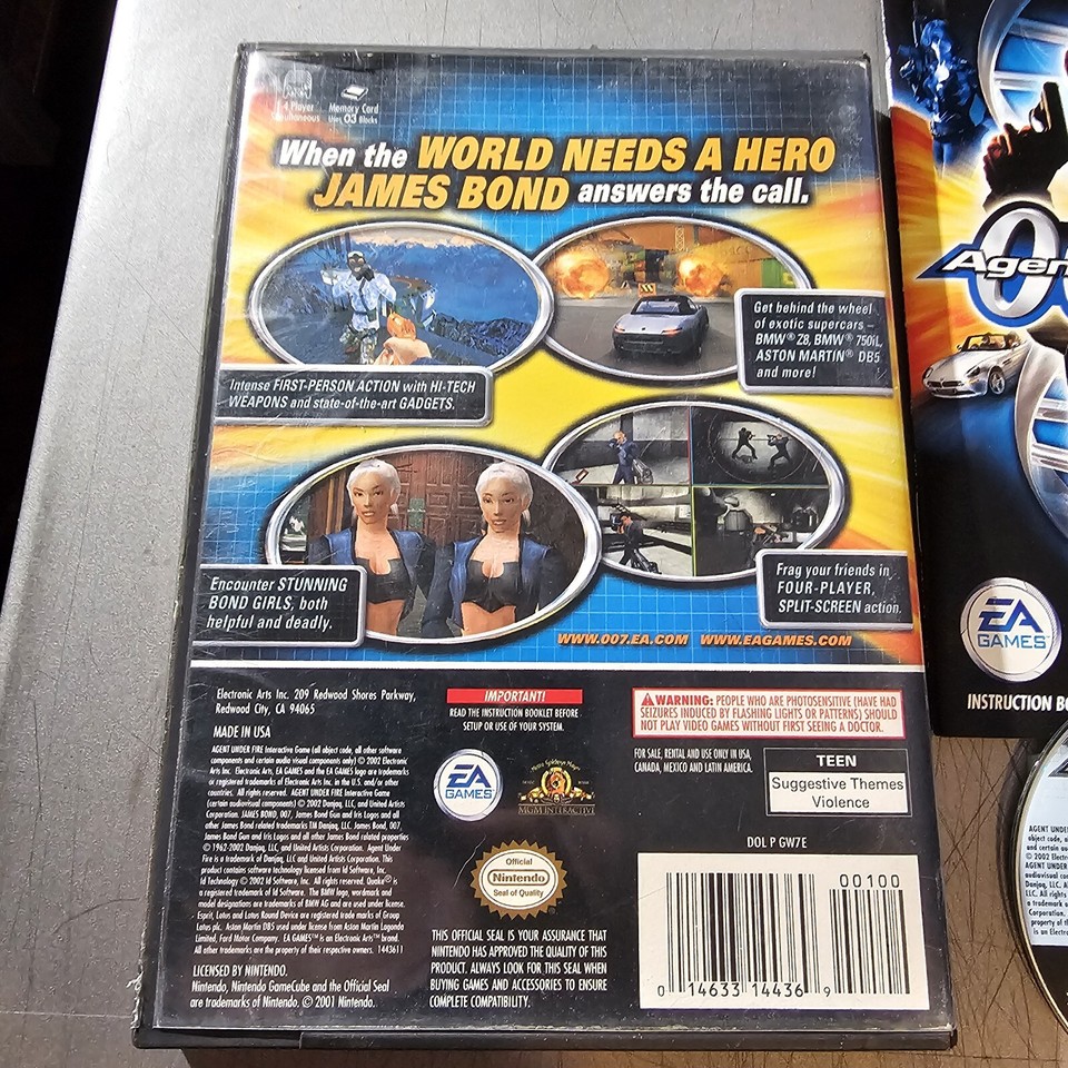 James Bond 007: Agent Under Fire - GameCube 2002 Black Label CIB Tested ...